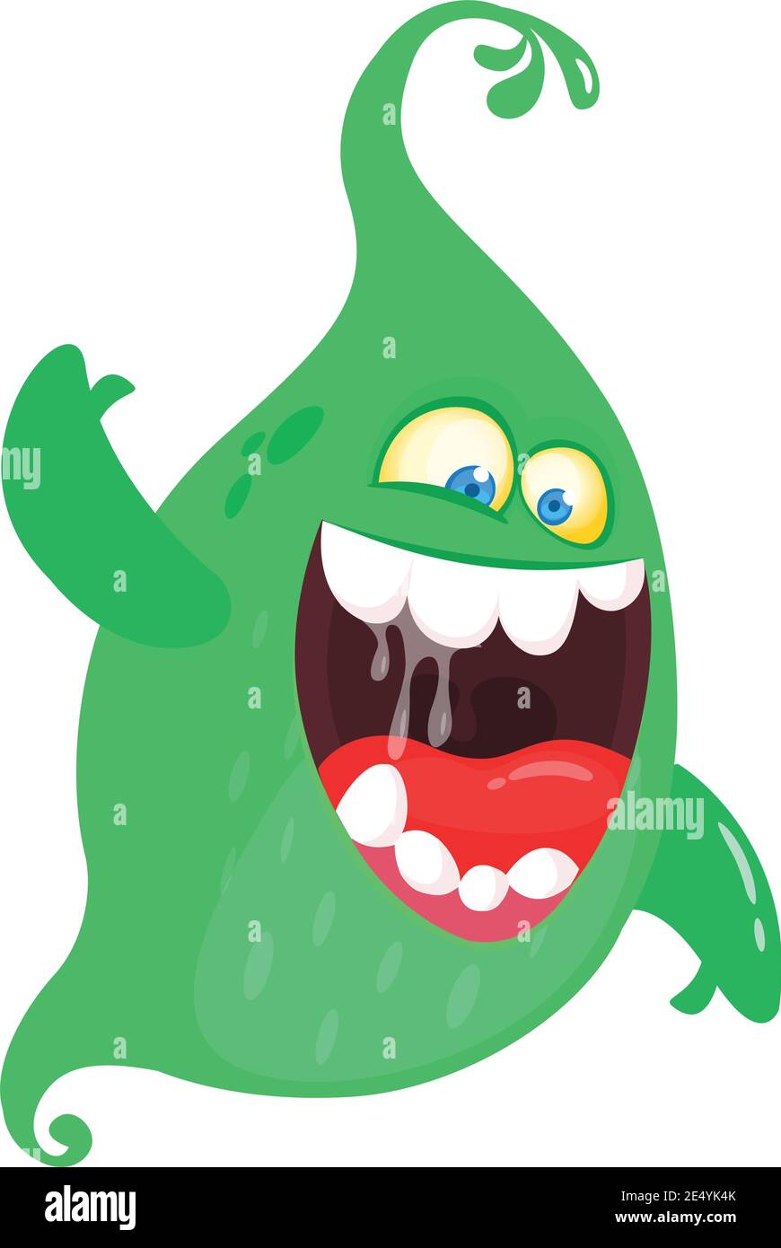Funny cartoon ghost. Vector Halloween illustration Stock Vector Image ...