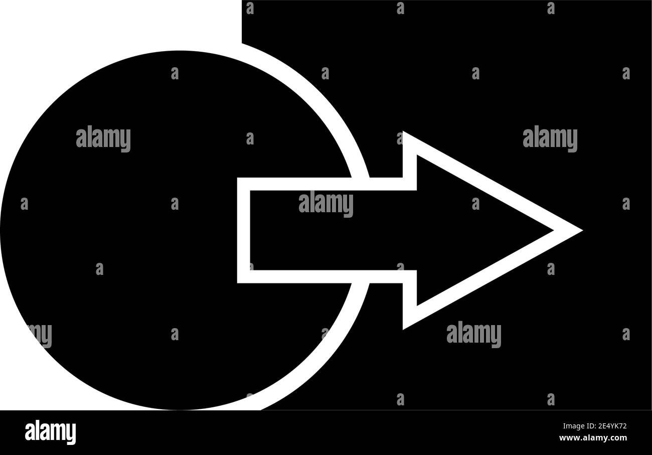 Put Circle in Square, Children Logic Educational Game. Flat Vector Icon ...