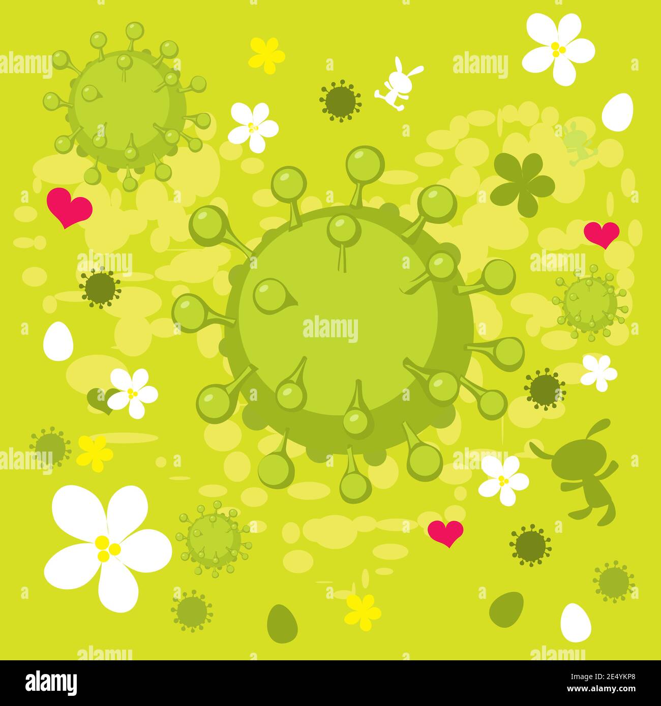 Spring Corona Virus Abstract Background - Vector Illustration Stock ...