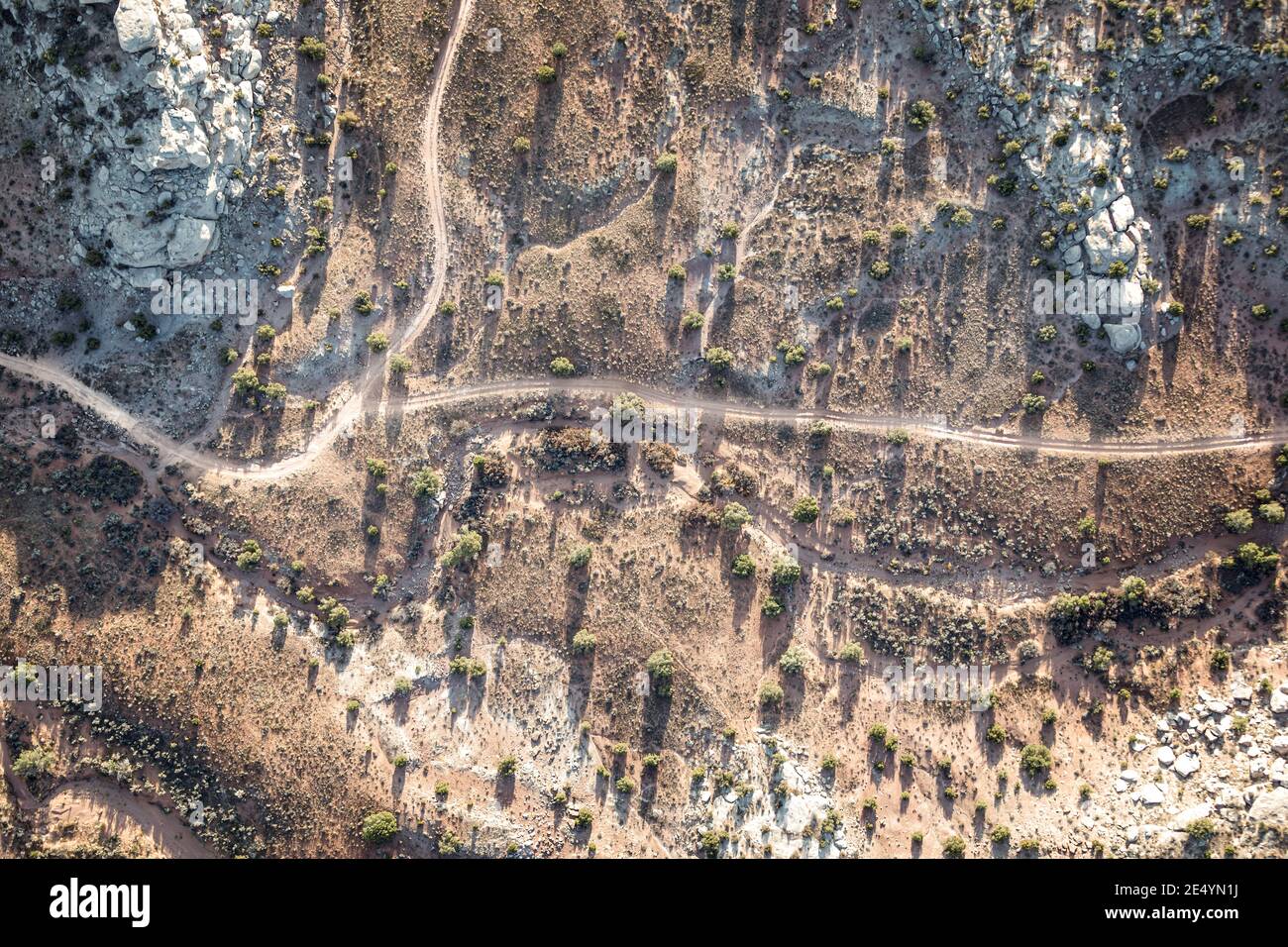 Aerial view on the geological structures around the Arches National ...