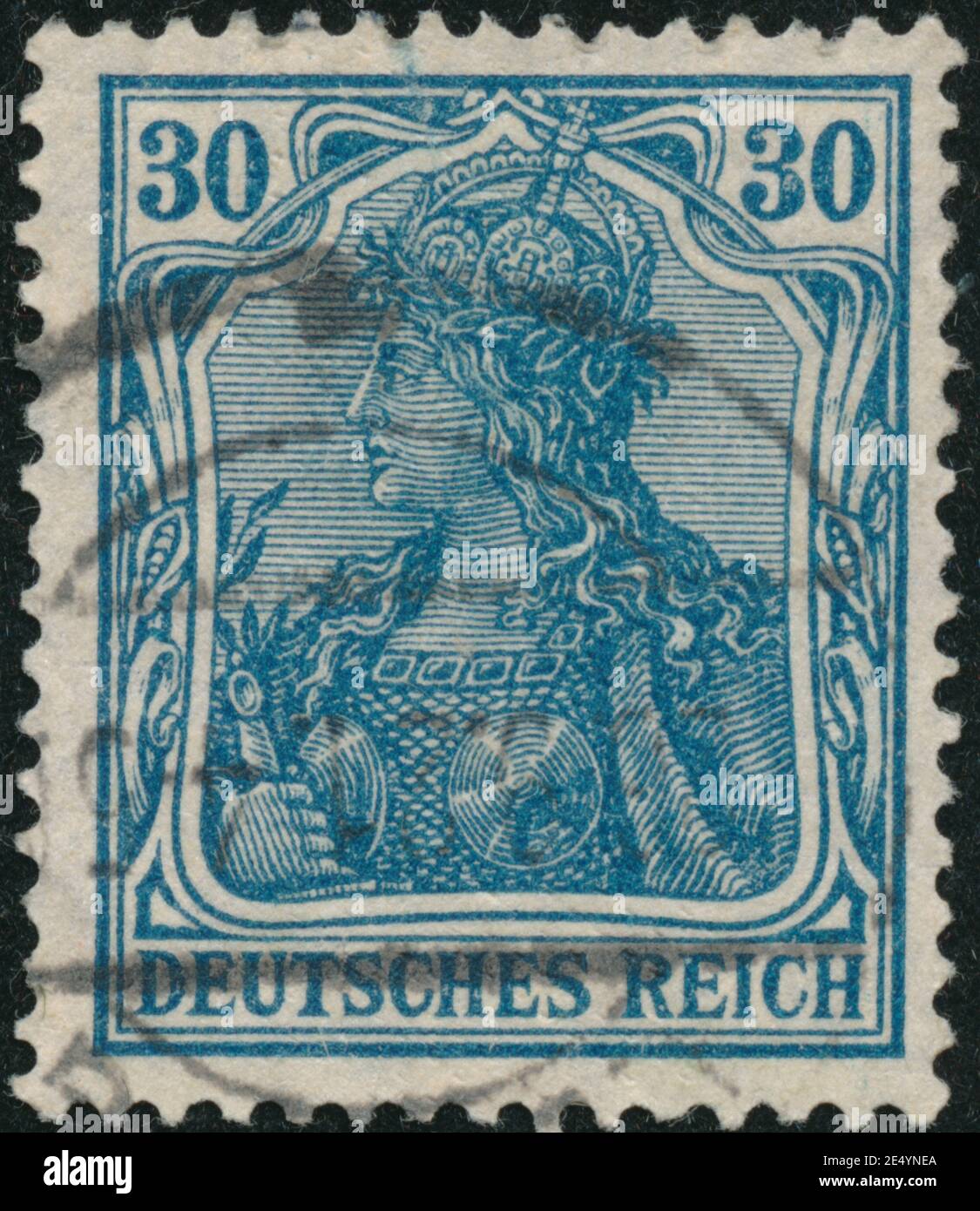 POLTAVA, UKRAINE -January 25, 2021 . Vintage stamp printed in Germany ...