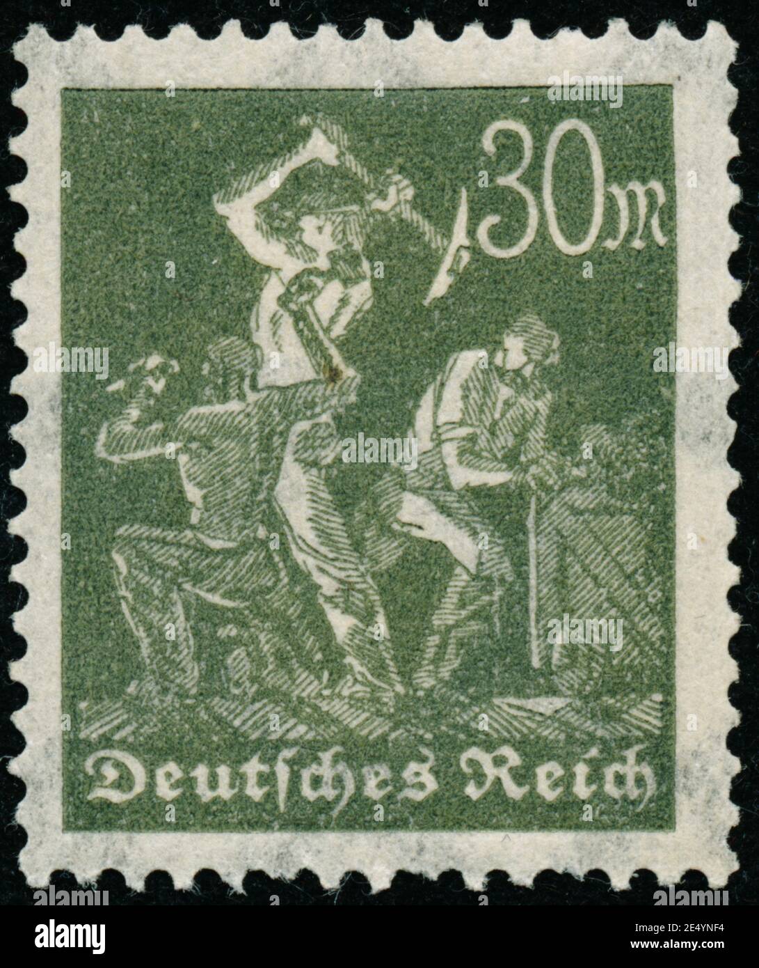 POLTAVA, UKRAINE - January 25, 2021. Vintage stamp printed in Germany ...