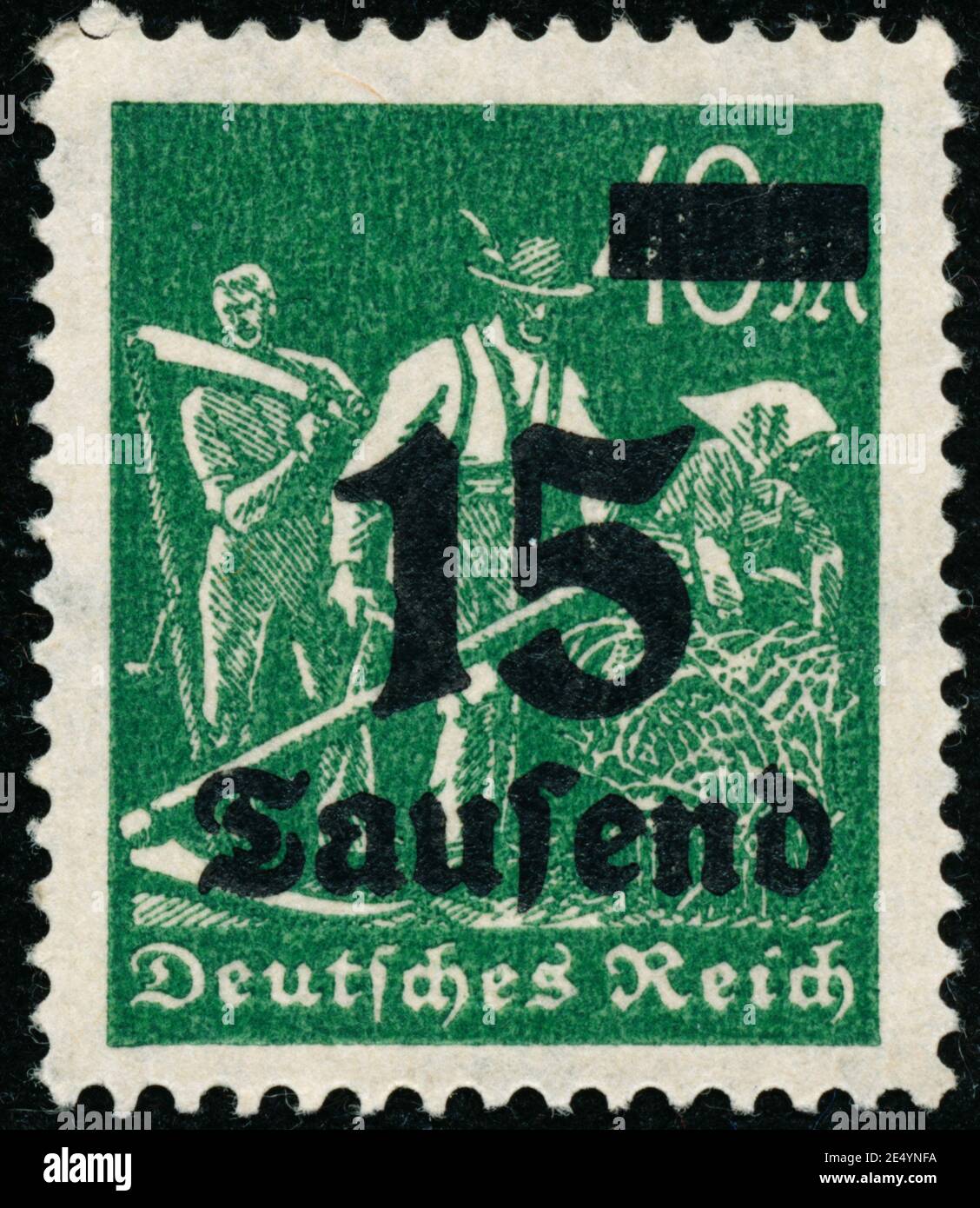POLTAVA, UKRAINE - January 25, 2021. Vintage stamp printed in Germany ...