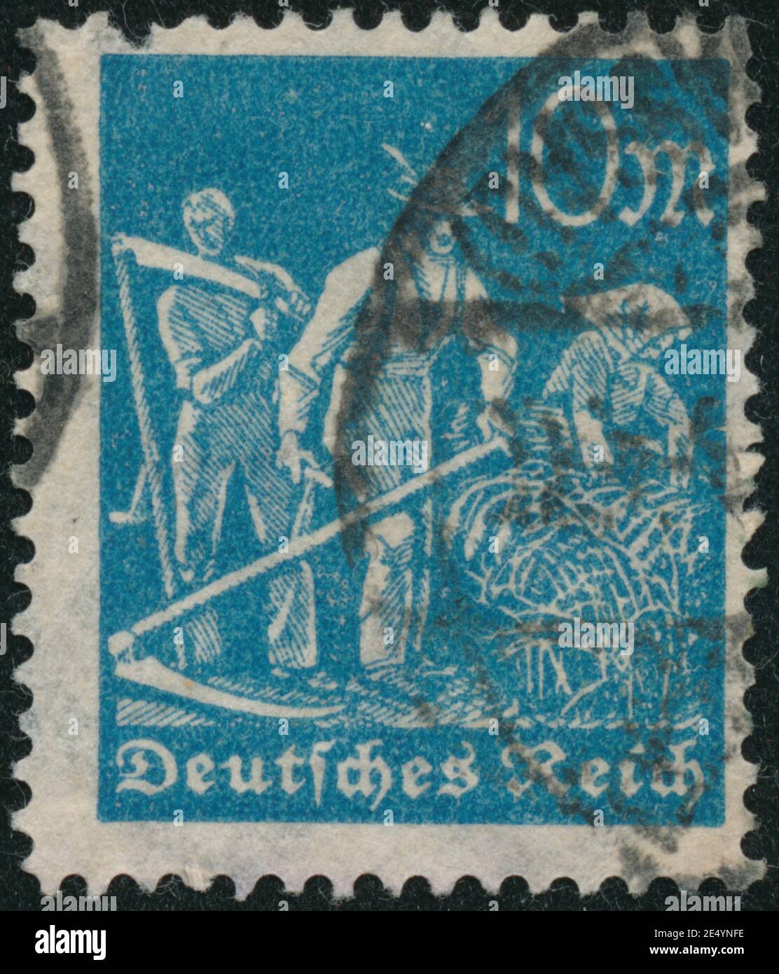 POLTAVA, UKRAINE - January 25, 2021. Vintage stamp printed in Germany ...