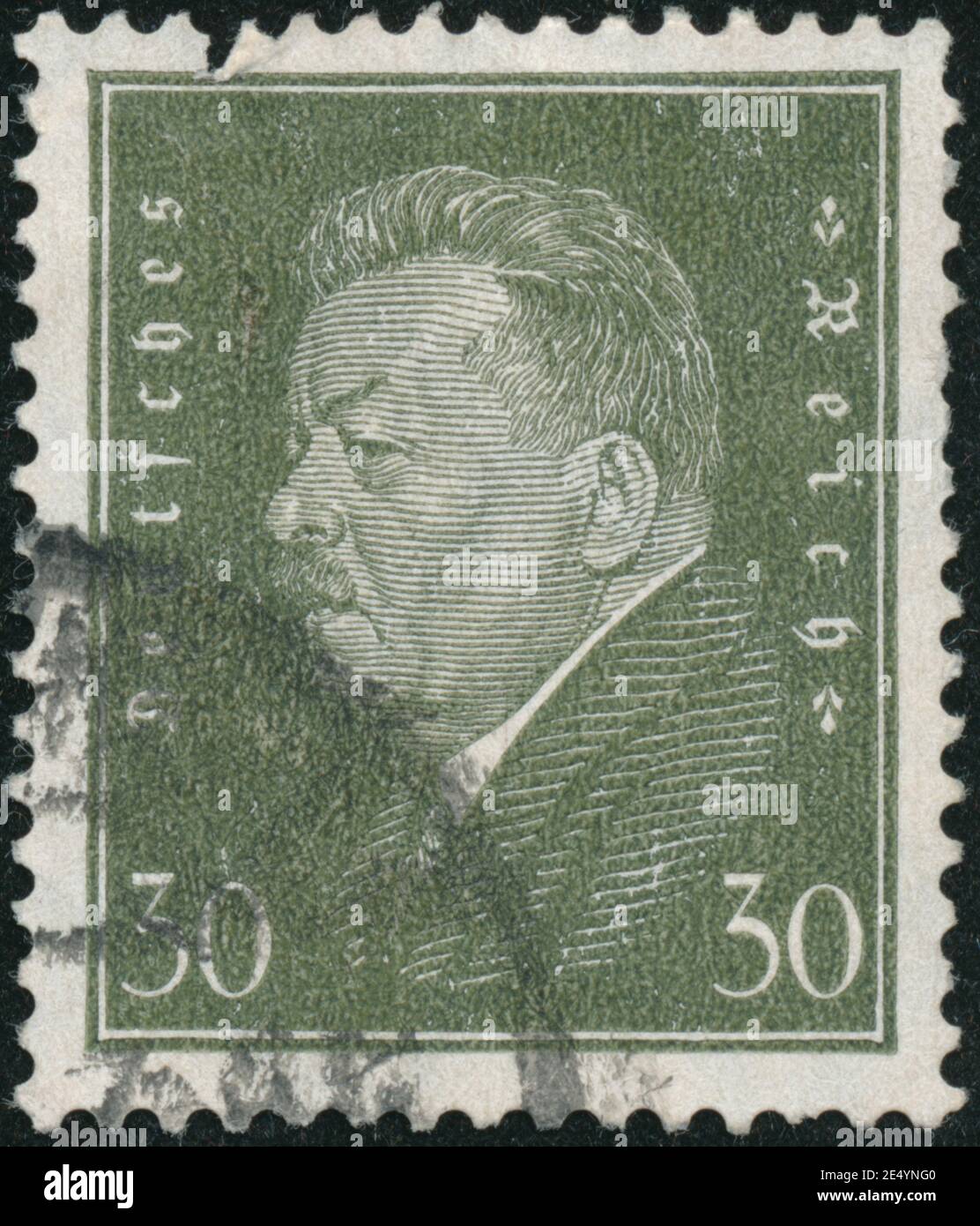 POLTAVA, UKRAINE - January 25, 2021. Vintage stamp printed in Germany ...