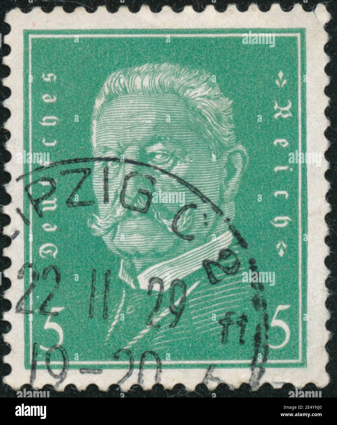POLTAVA, UKRAINE - January 25, 2021. Vintage stamp printed in Germany ...