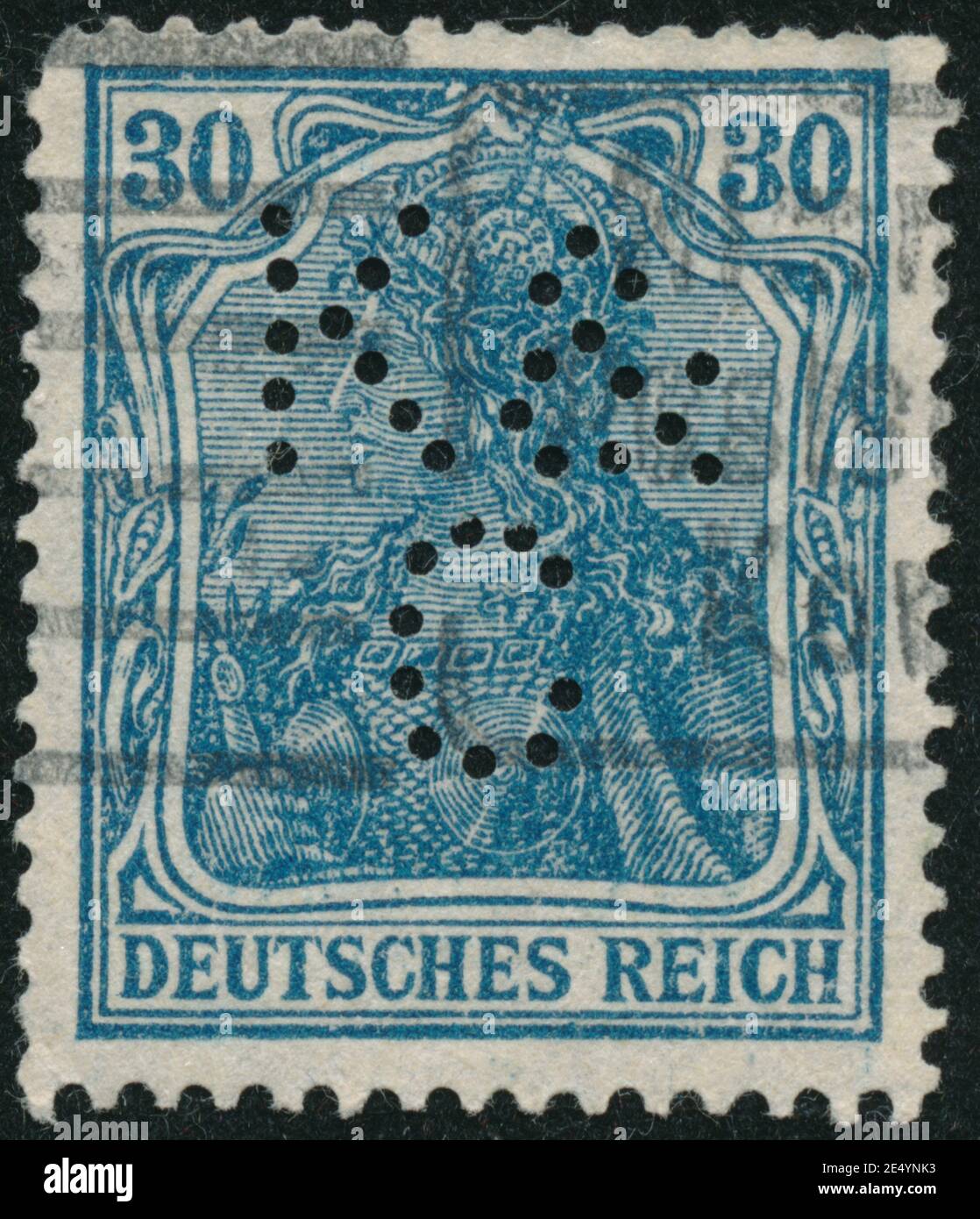 POLTAVA, UKRAINE -January 25, 2021 . Vintage stamp printed in Germany ...