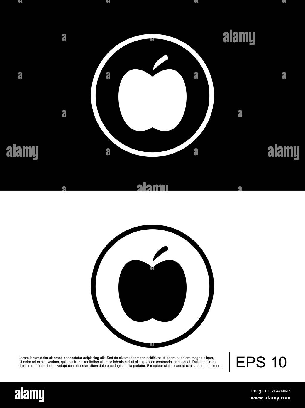 Apple fruit icon vector Stock Vector Image & Art - Alamy