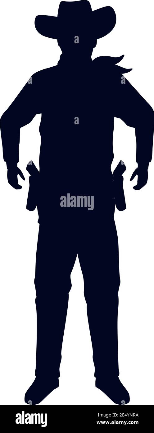 Standing Cowboy Silhouette