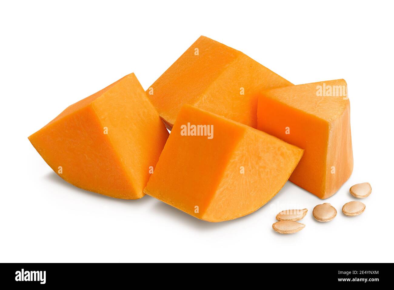 butternut squash slice isolated on white background with clipping path ...