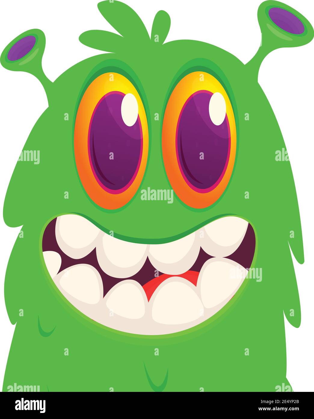 Funny cartoon monster face expression. Vector monster avatar Stock ...