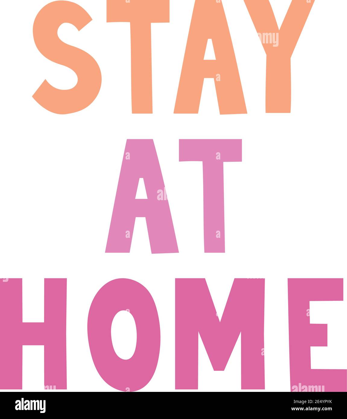 stay at home lettering in a white background Stock Vector Image & Art ...
