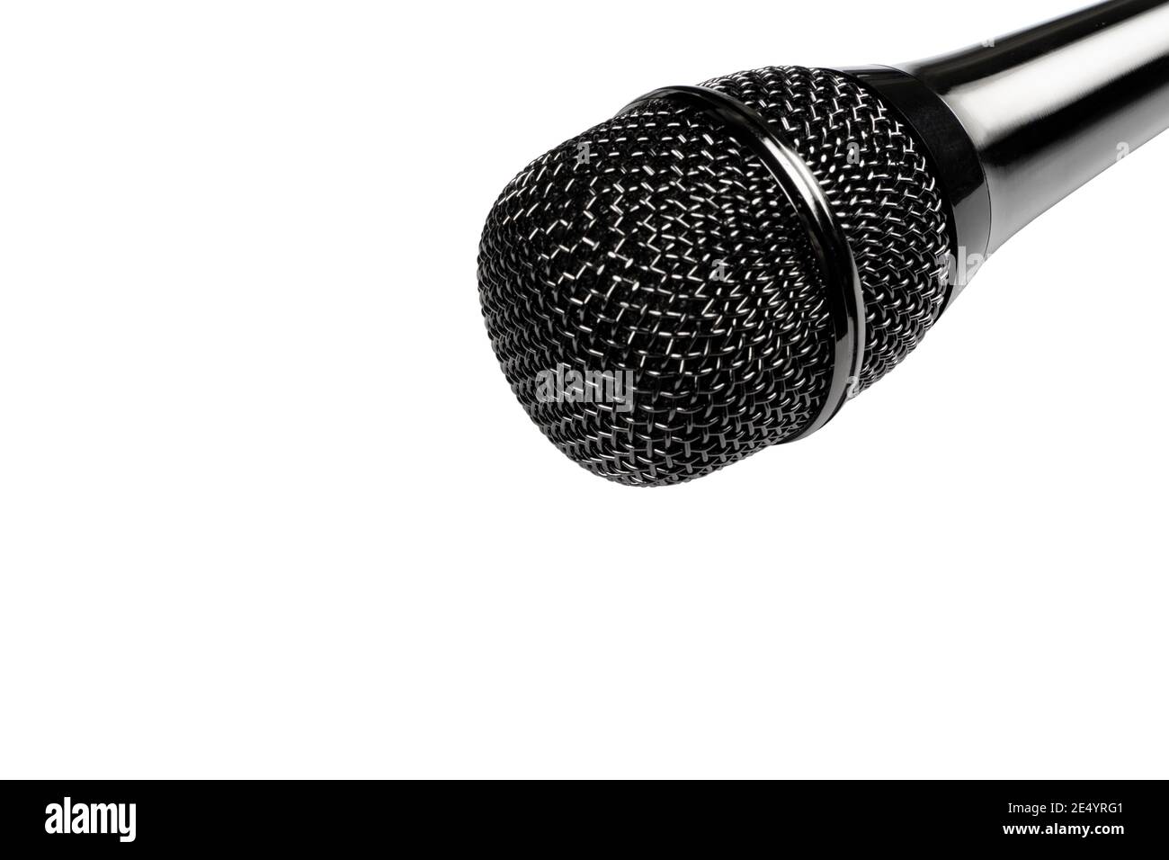 Modern microphone isolated on a white background. Wireless microphone ...