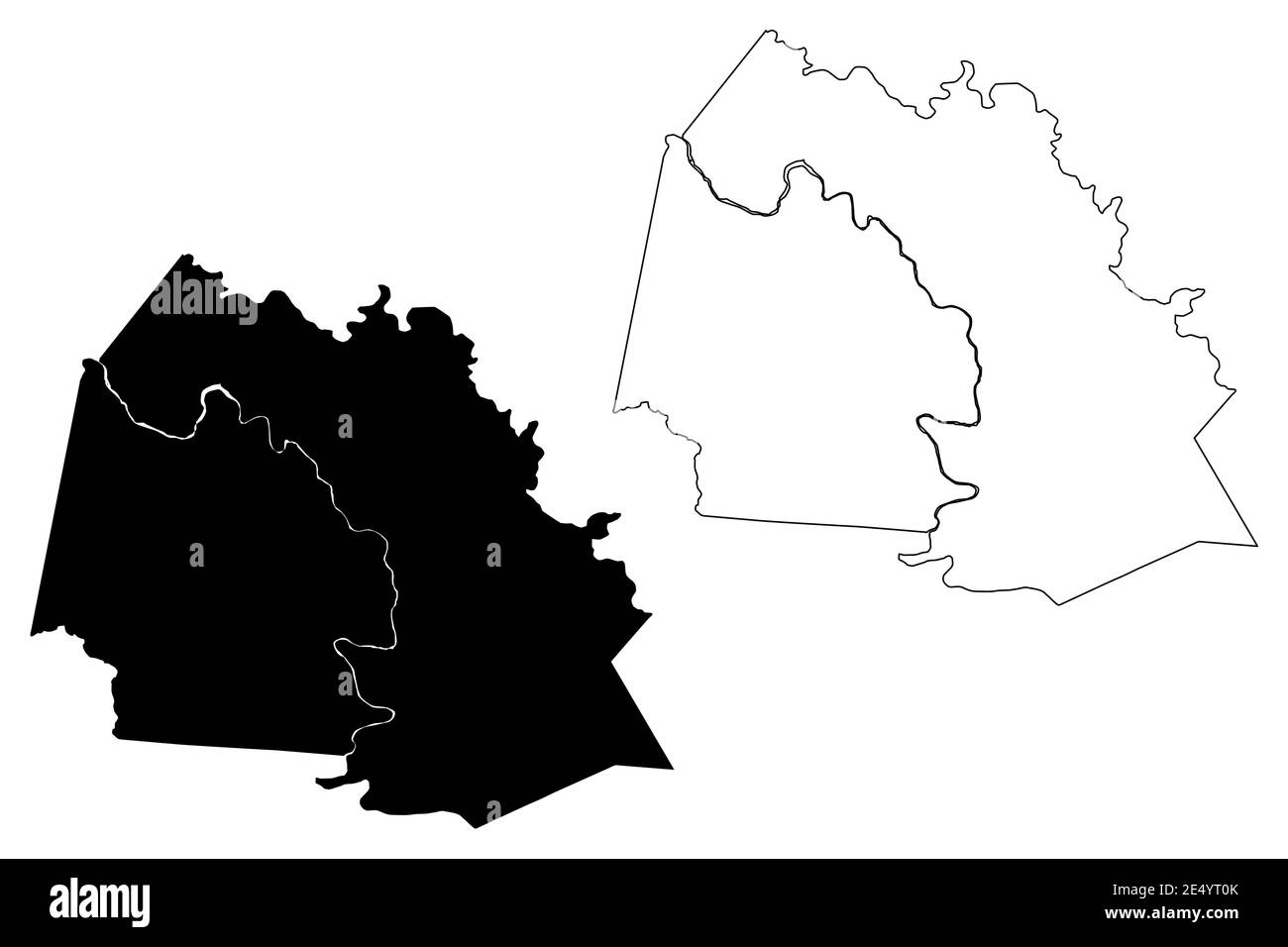 Map of fayette vector vectors hi-res stock photography and images - Alamy