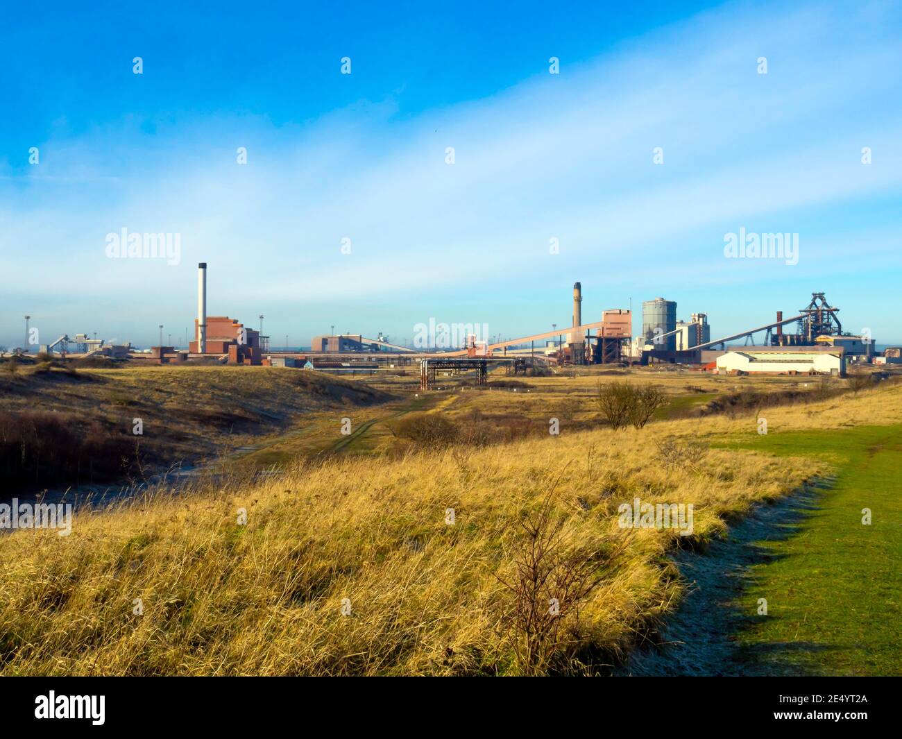 Panorama of Redcar Steelworks in Cleveland England shut down and ...