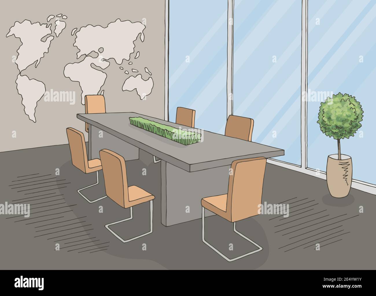 Vector illustration meeting room scene hi-res stock photography and ...