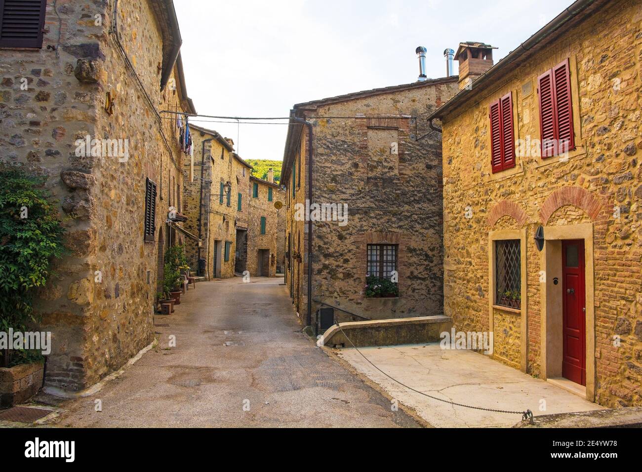 Historic residential buildings in the medieval village of San Lorenzo a ...
