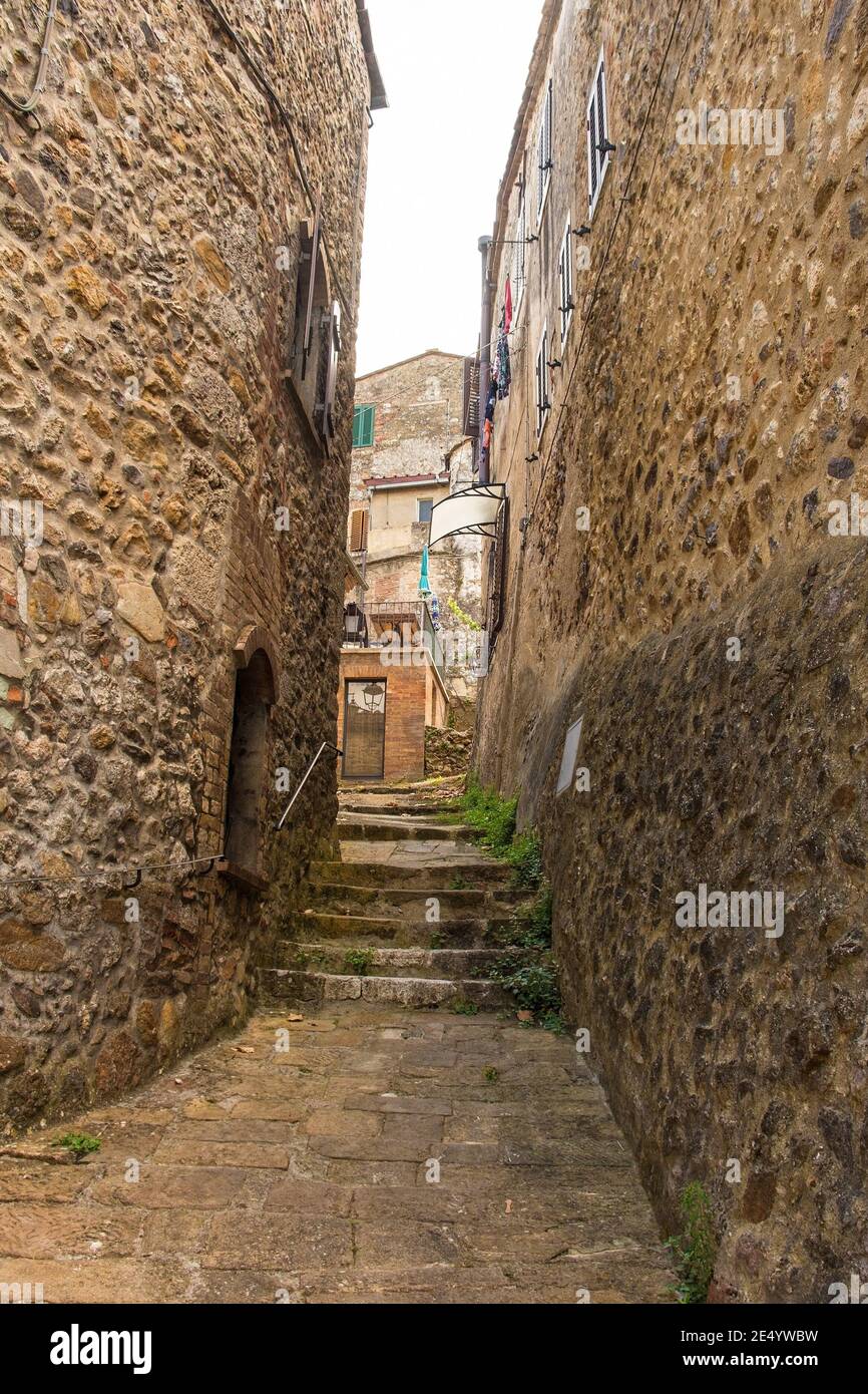 Historic residential buildings in the medieval village of San Lorenzo a ...