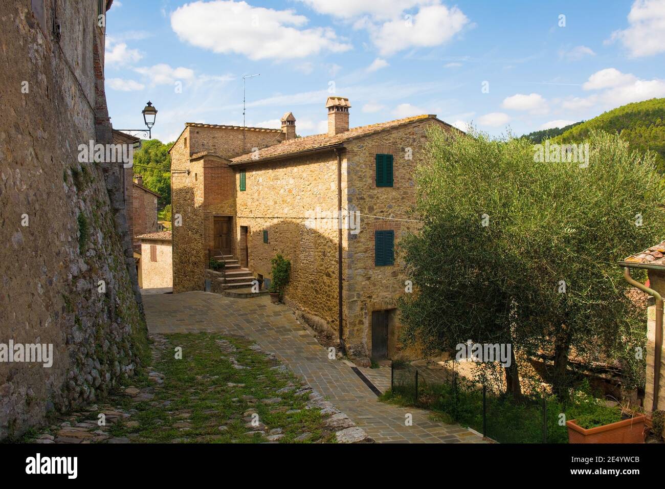 Historic residential buildings in the medieval village of San Lorenzo a ...