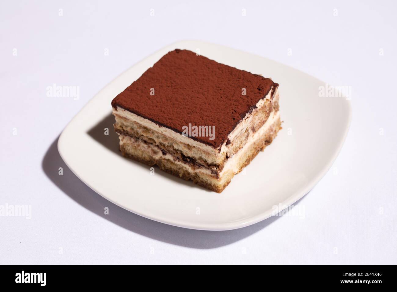 Food square tiramisu cake hi-res stock photography and images - Alamy