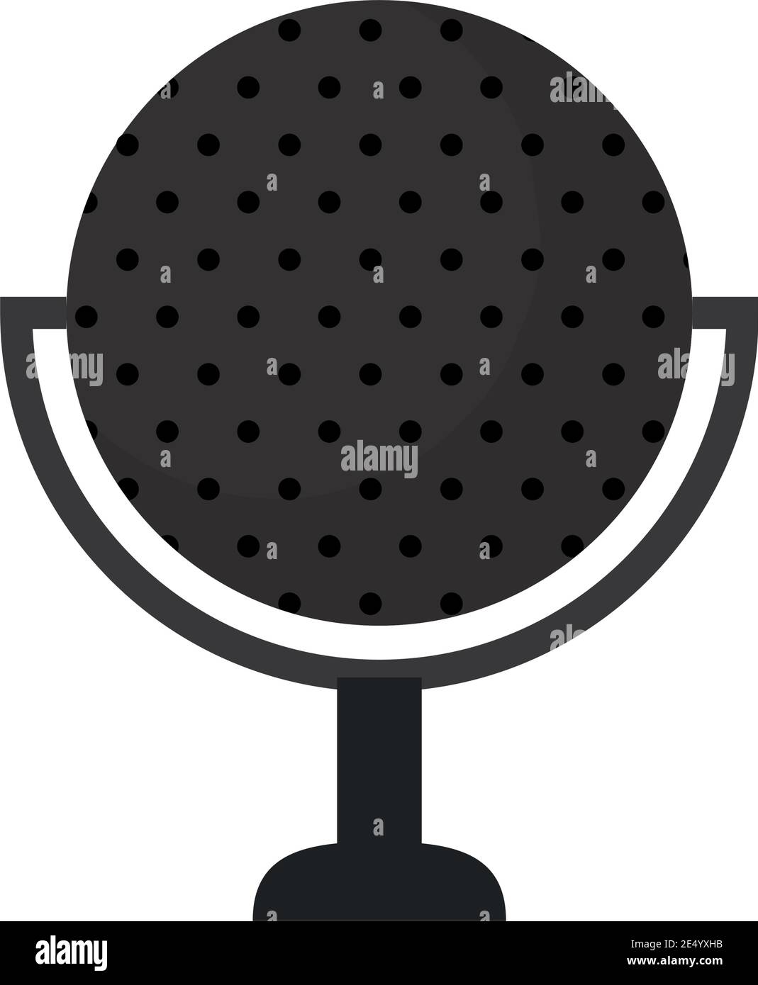 microphone with circle shape on a white background Stock Vector Image ...