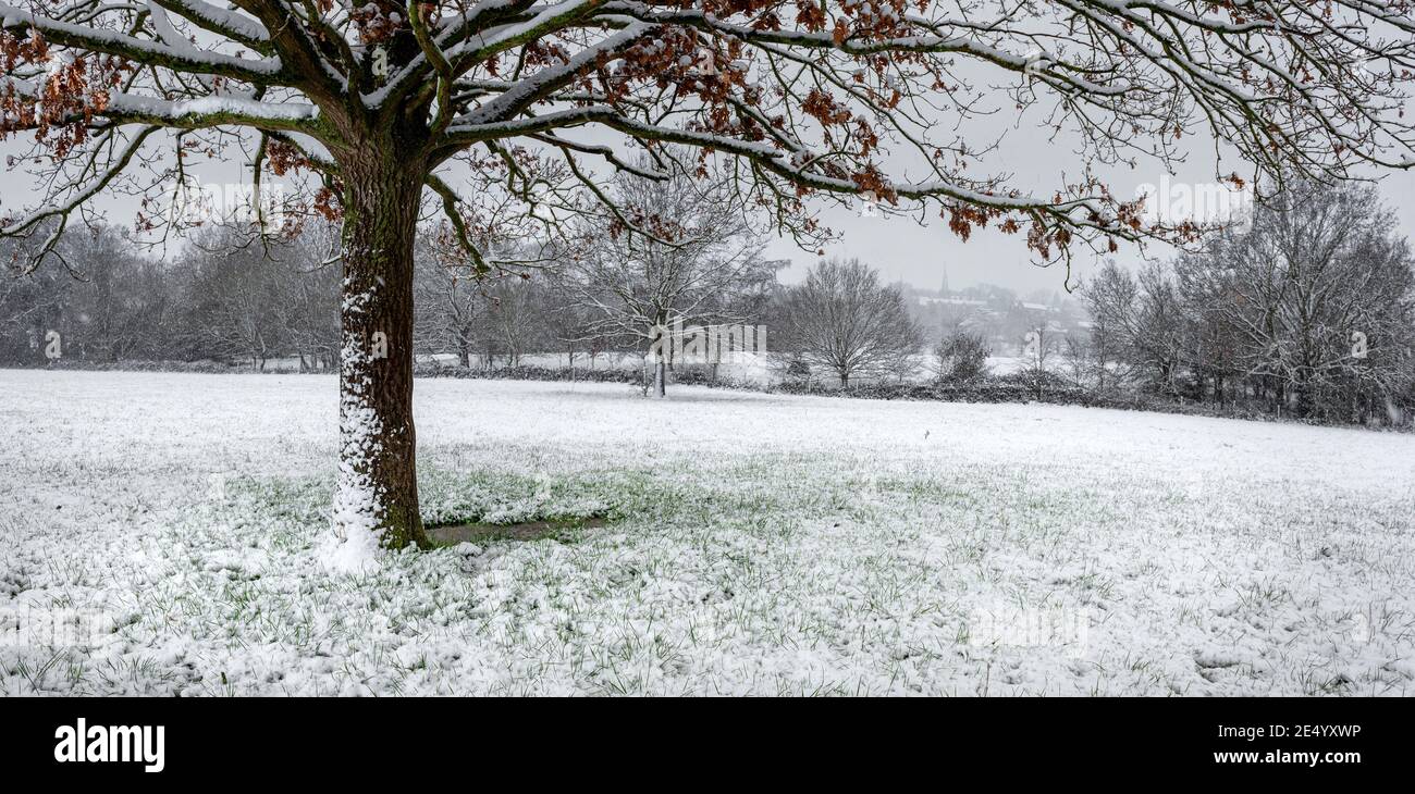 Harrow on the Hill covered with snow in winter, England Stock Photo - Alamy