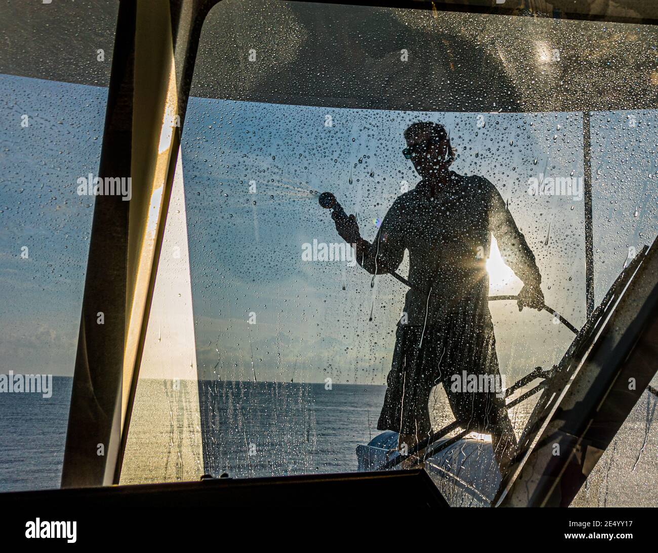 Ship window windshield hi-res stock photography and images - Alamy
