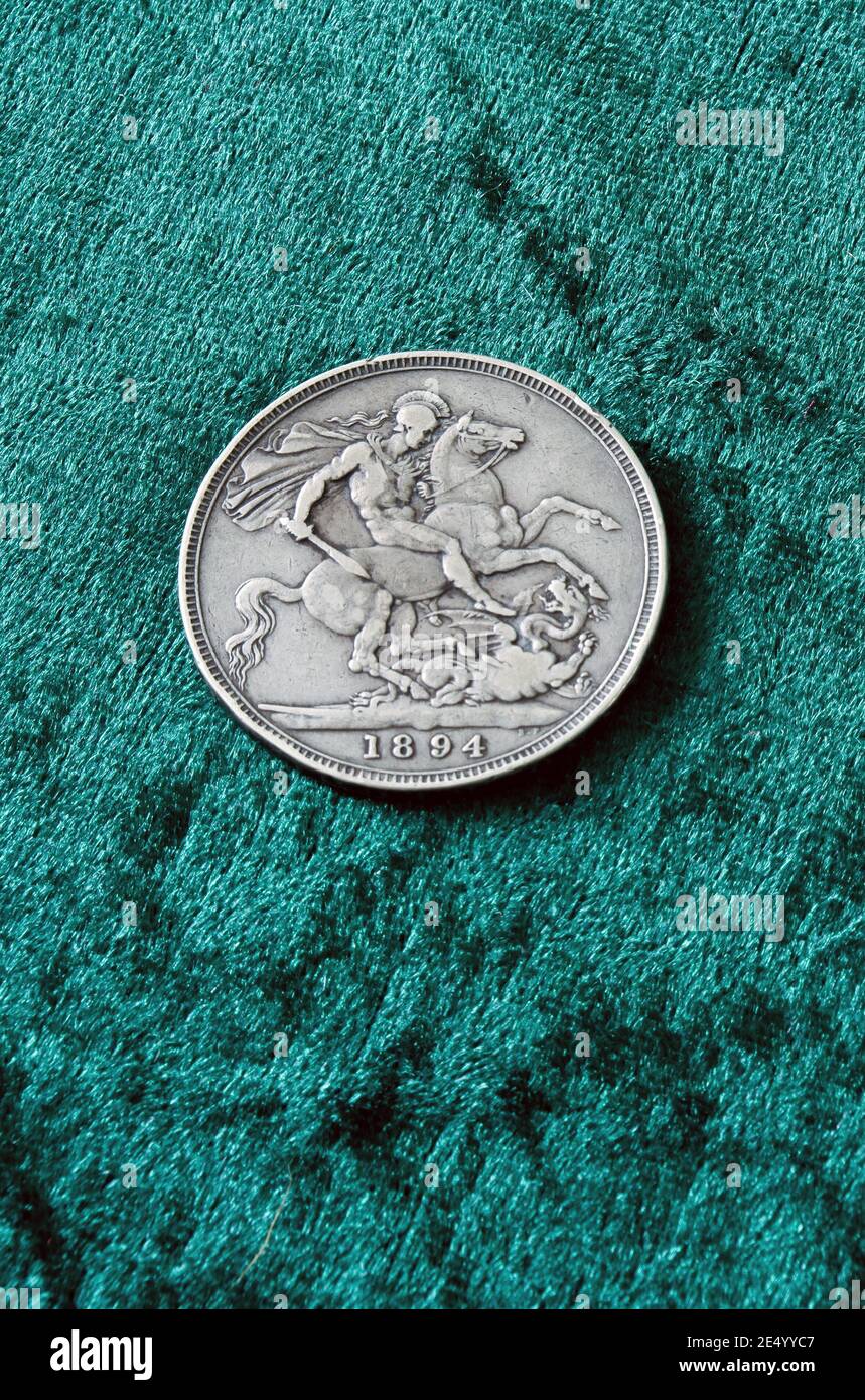 Reverse Side Of A Victorian 1894 Sterling Silver ( 92.5% ) British One ...