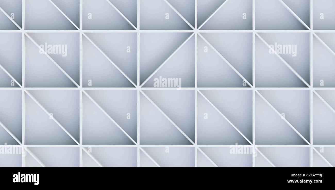 white triangle geometric shapes pattern 3d render illustration Stock ...