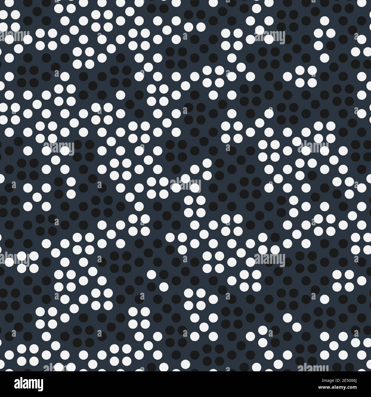 Seamless pattern with dots ordered black and white grid vector illustration Stock Vector Image ...