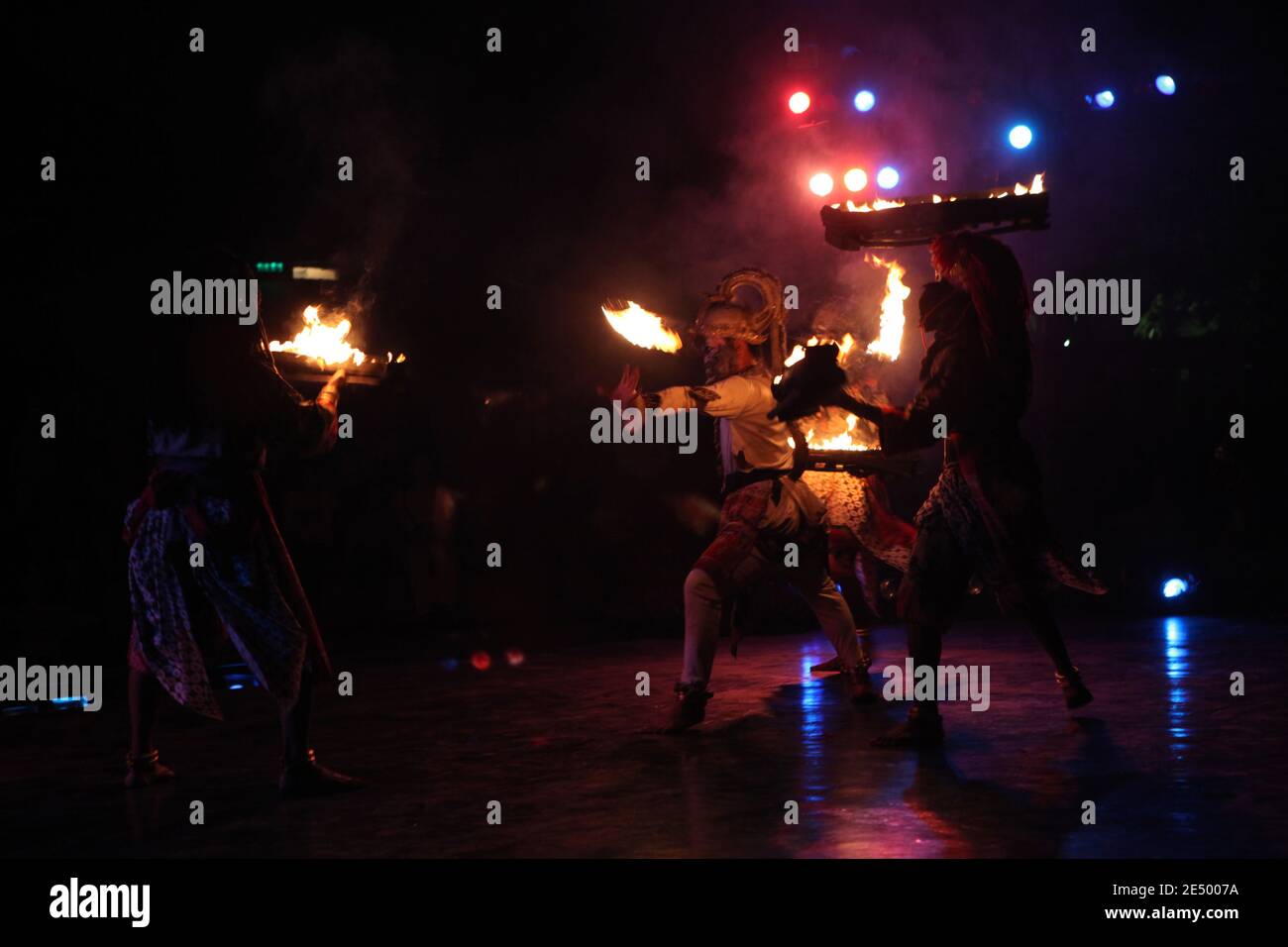 Performer dressed as Hanuman the Monkey King performs during the wayang ...