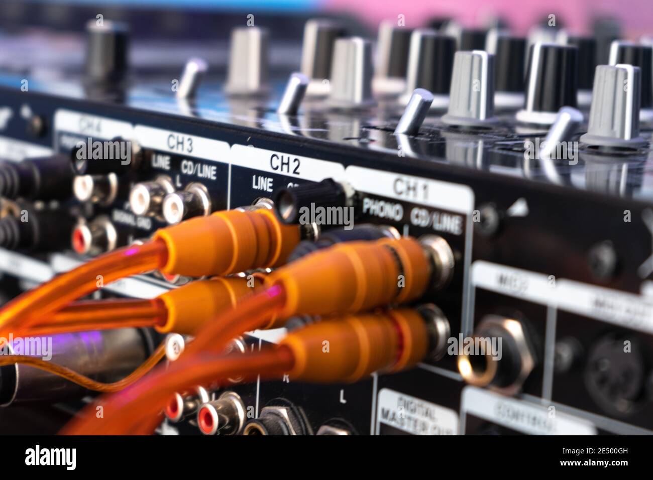 Stage Sound Equipment Close-up Stock Photo - Alamy