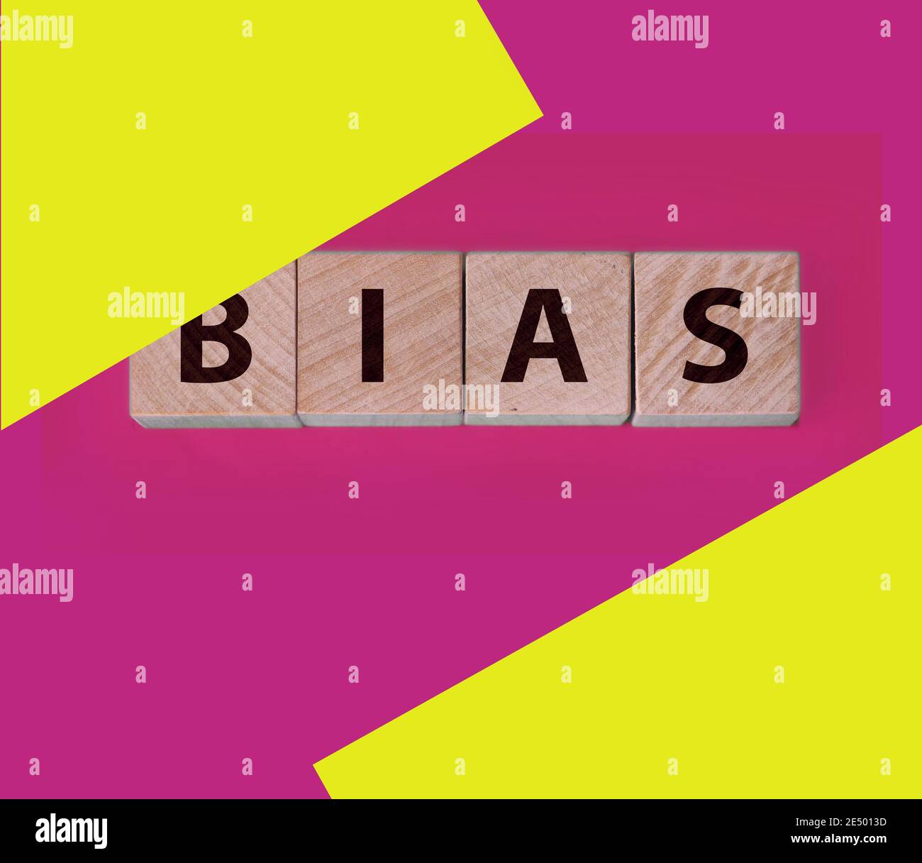 the word bias on wooden blocks blue background Stock Photo - Alamy