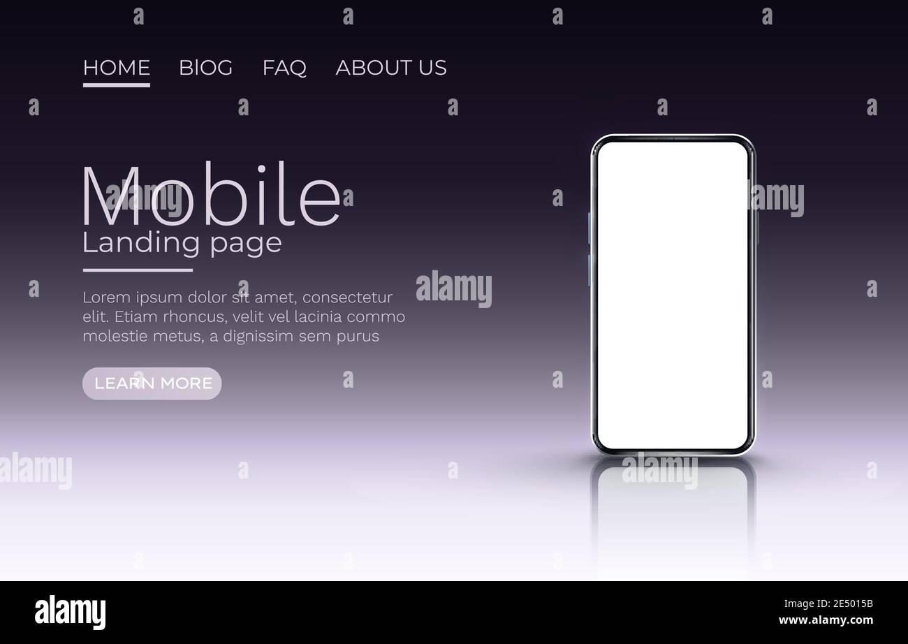 Smartphone mobile screen, technology mobile display light. Vector ...