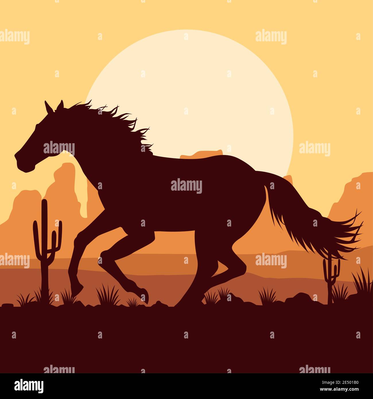 Running desert Stock Vector Images - Alamy
