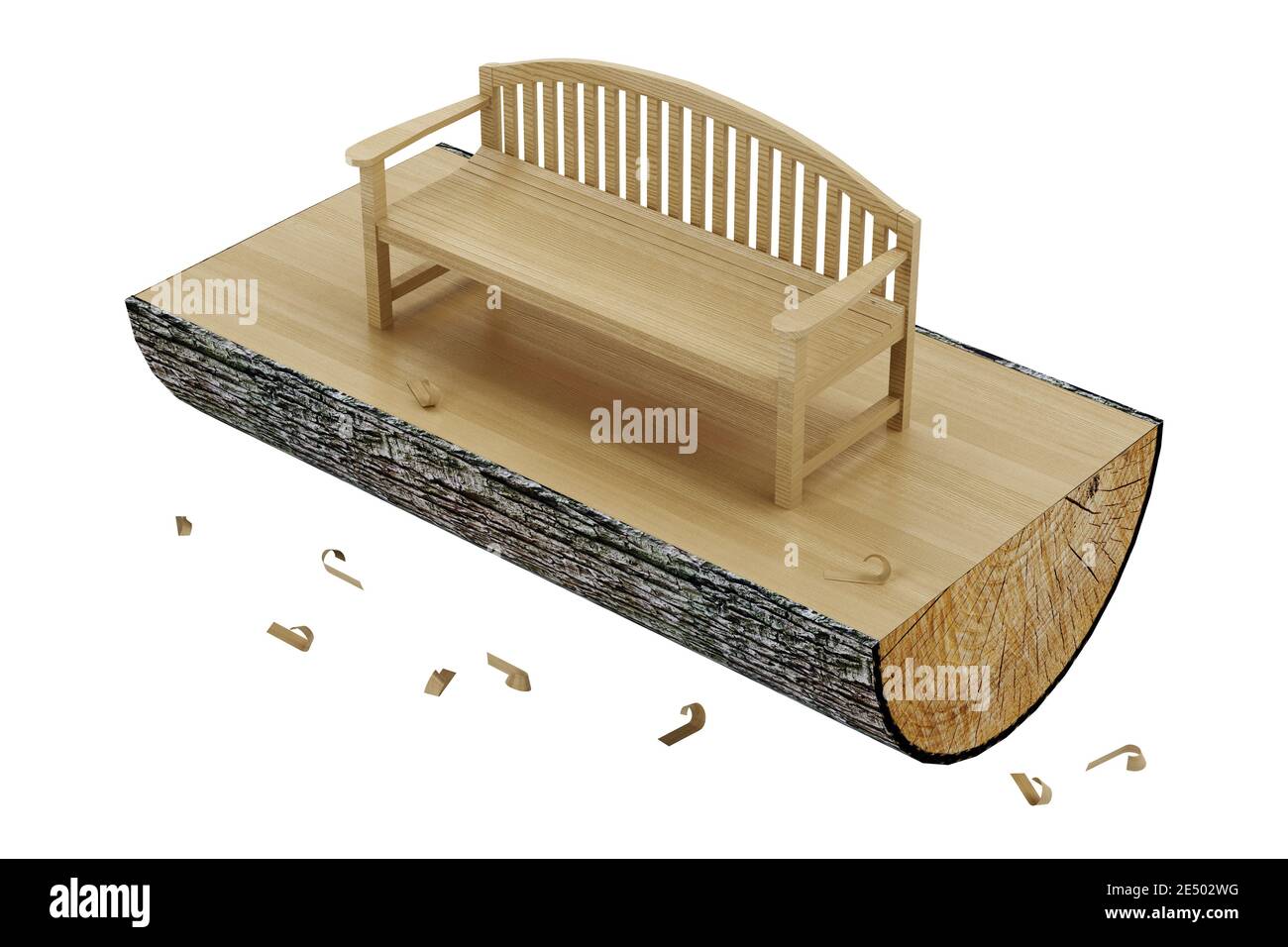 Bench Made From Tree Trunk High Resolution Stock Photography and Images ...