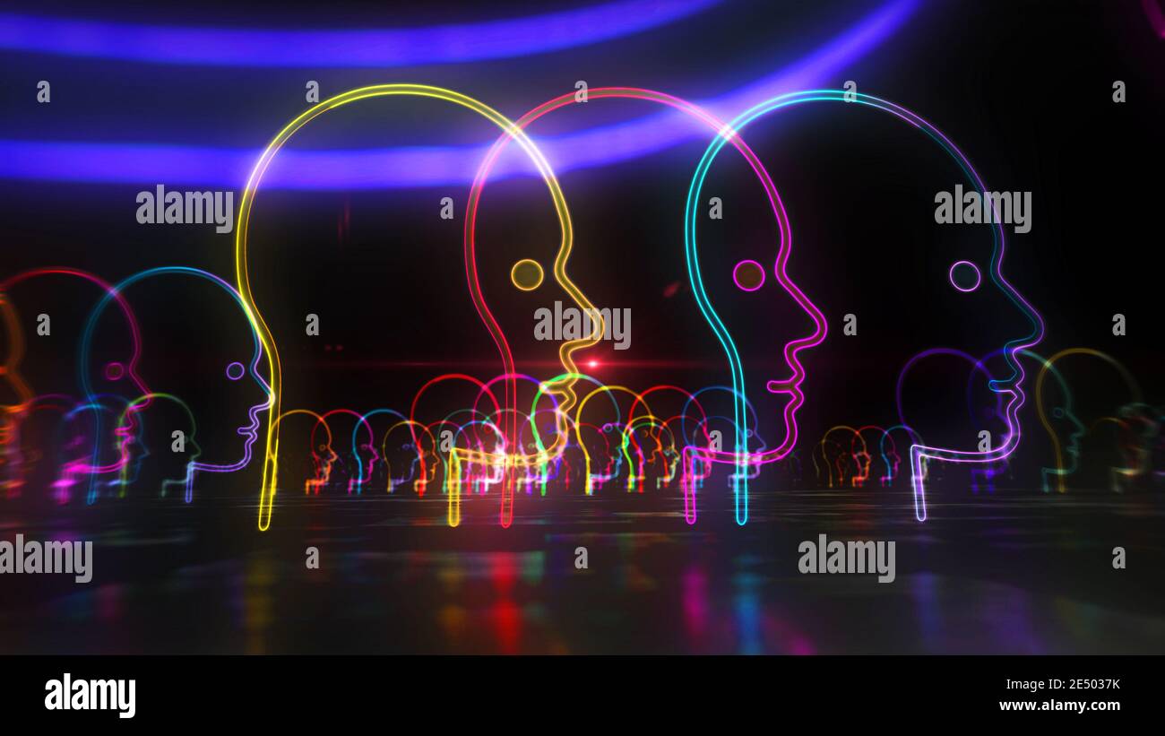 Social scoring concept with face symbol, people scoring, rating ...