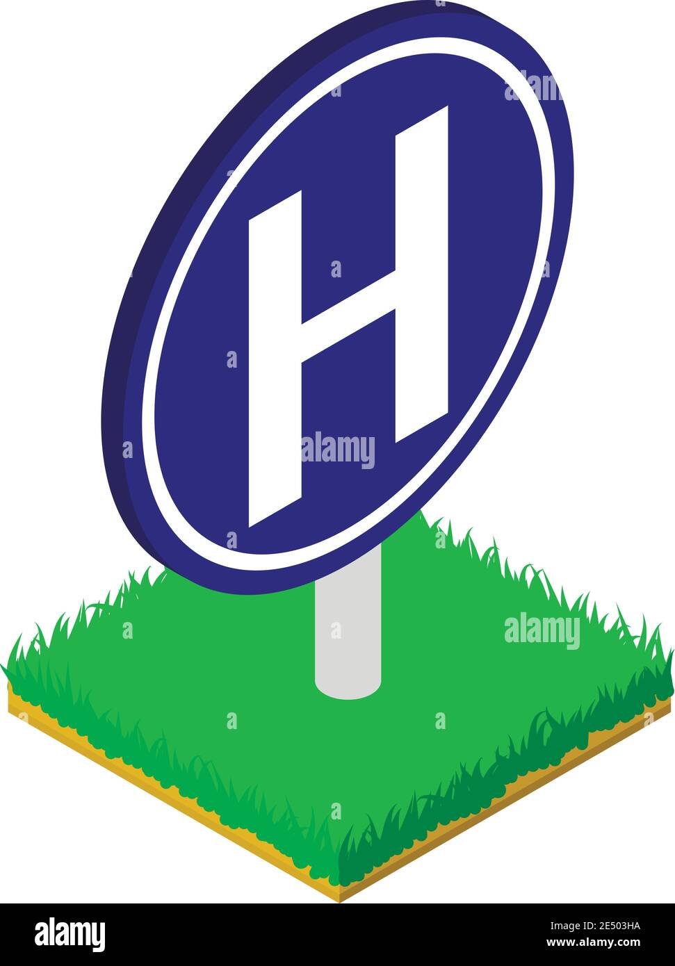 Hospital roadsign icon. Isometric illustration of hospital roadsign ...