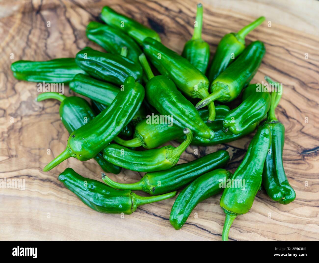 Pimentos de Padron spanish pepper Stock Photo - Alamy