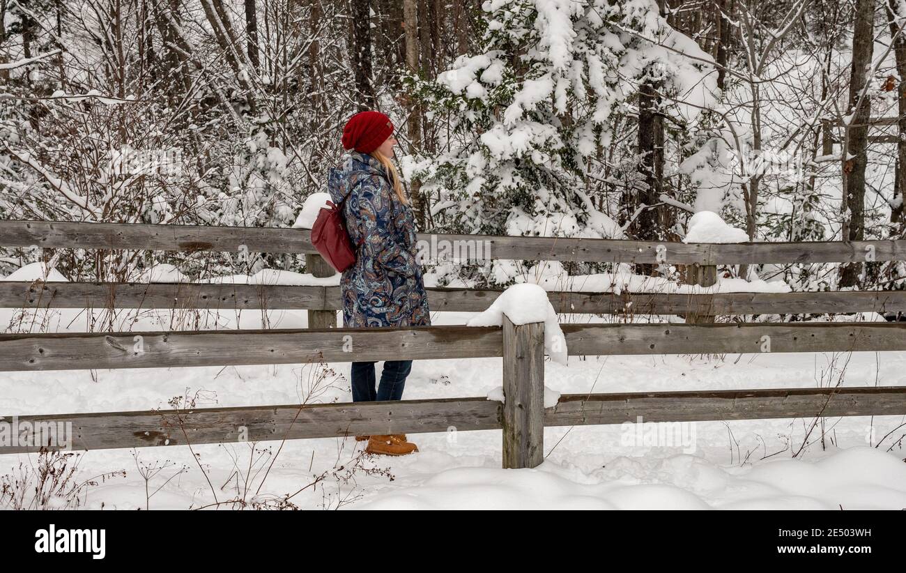 Winter hiking during Covid-19 lockdown as a staycation Stock Photo - Alamy