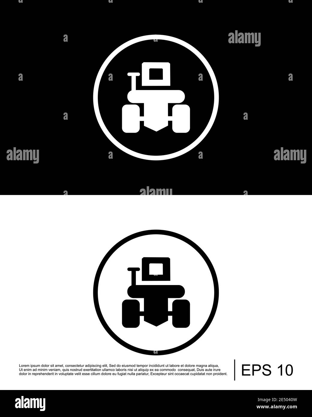 Agriculture Tractor Icon Vector Stock Vector Image Art Alamy