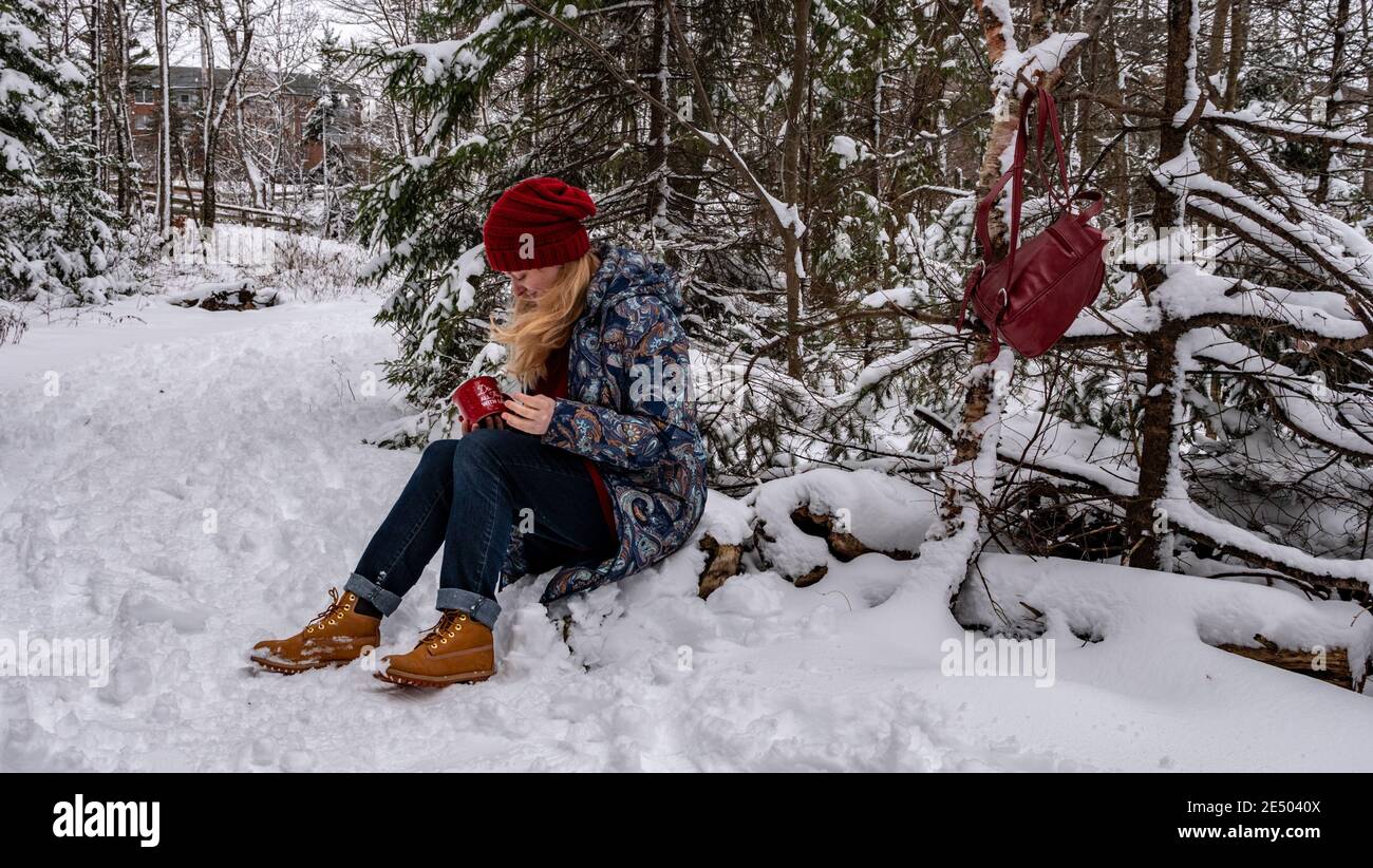 Winter hiking during Covid-19 lockdown as a staycation Stock Photo - Alamy