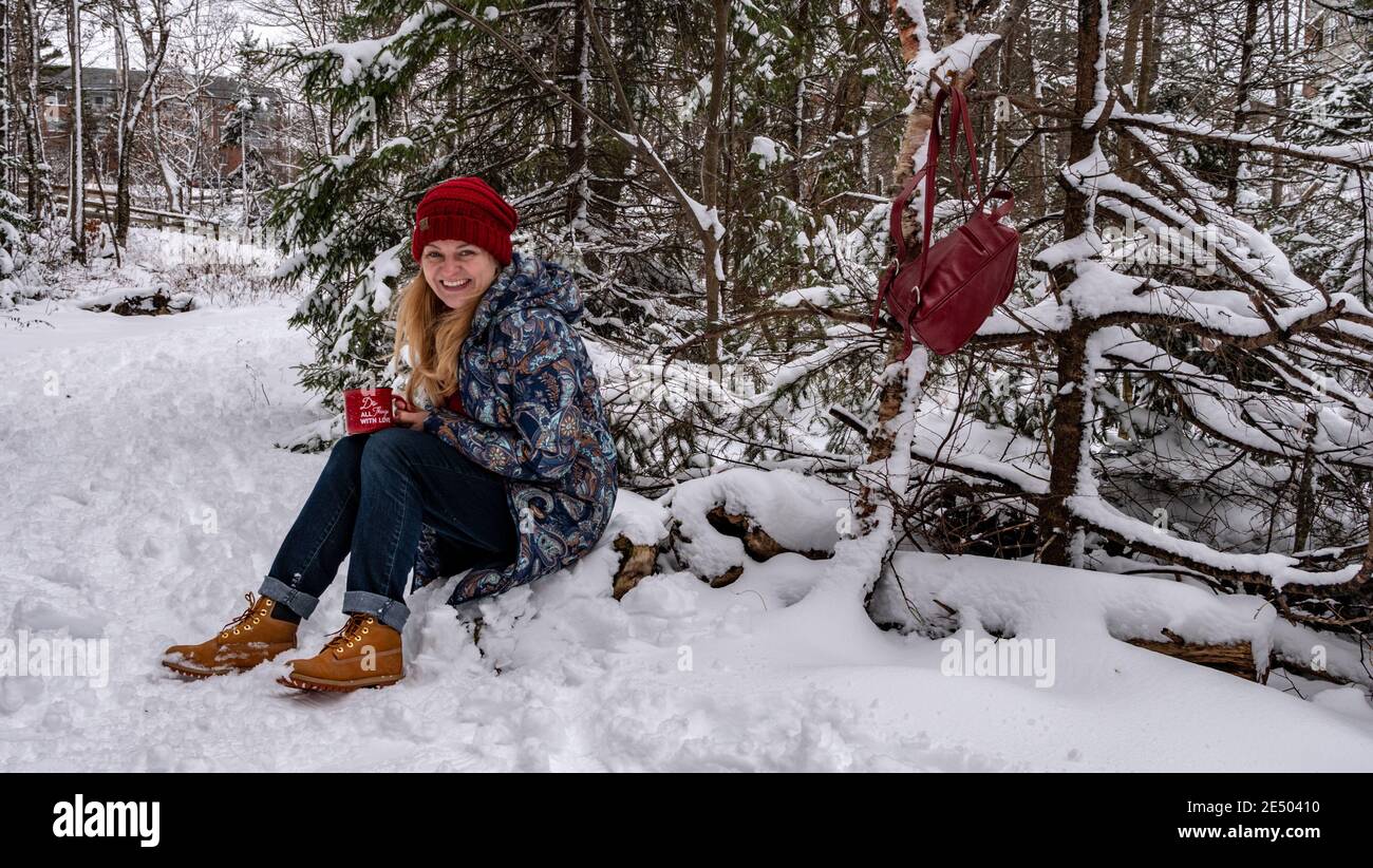 Winter hiking during Covid-19 lockdown as a staycation Stock Photo - Alamy