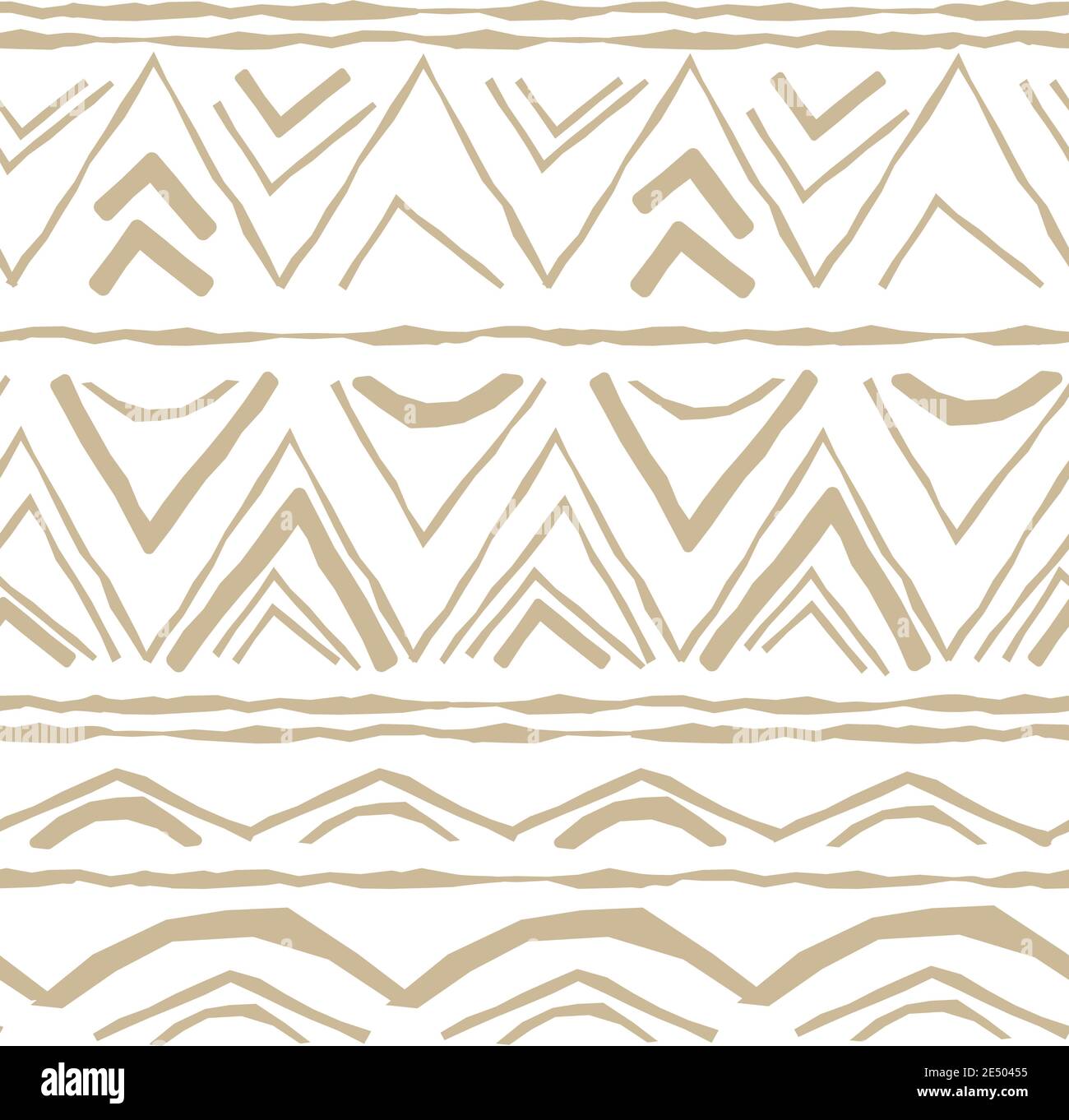 Geometric Beige horizontal Seamless pattern with random rough broken ...
