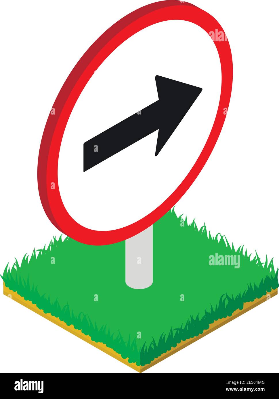 Right turn icon. Isometric illustration of right turn vector icon for ...