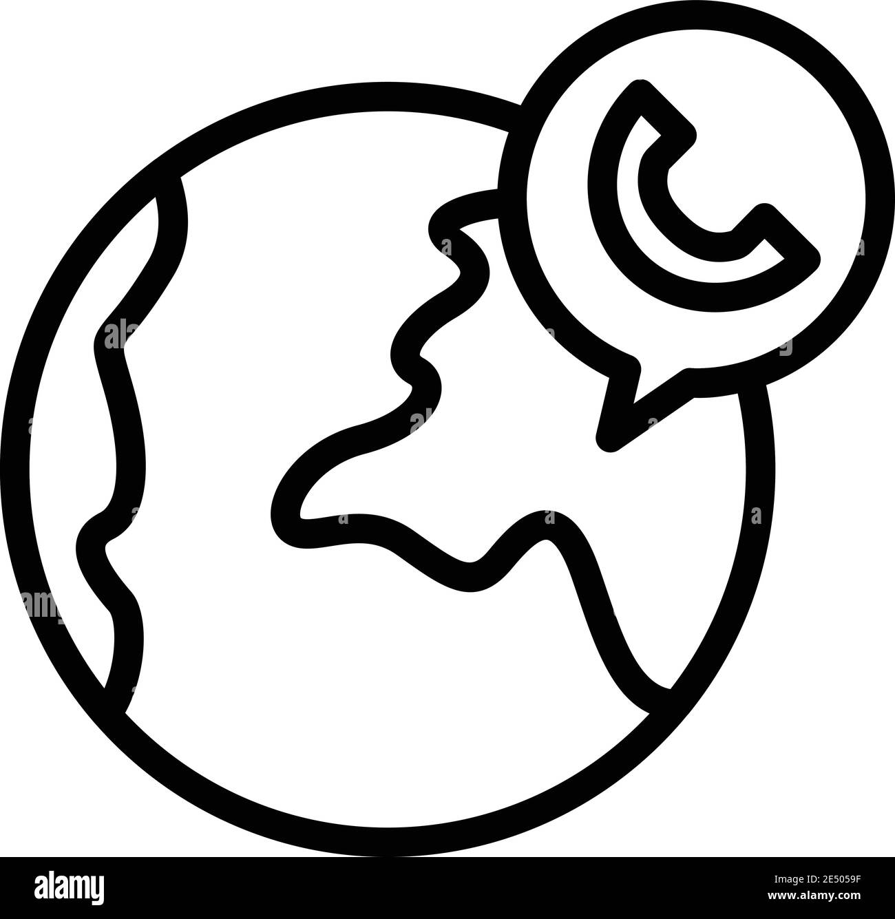 Global agent icon. Outline global agent vector icon for web design ...