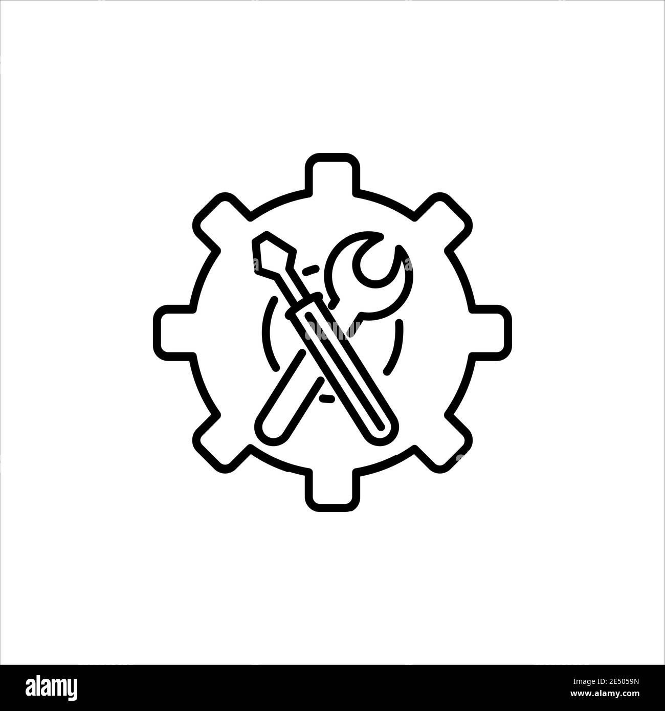 Service and installation icon isolated on white background Stock Vector ...