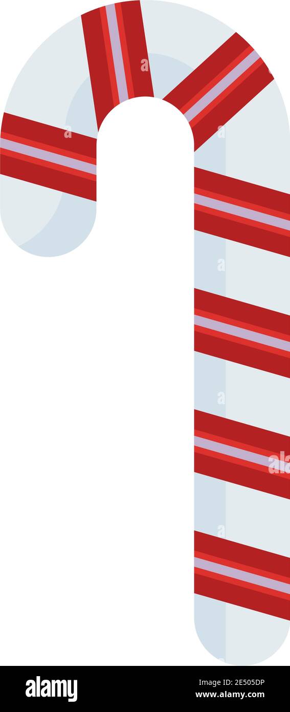 happy merry christmas sweet cane isolated icon vector illustration ...