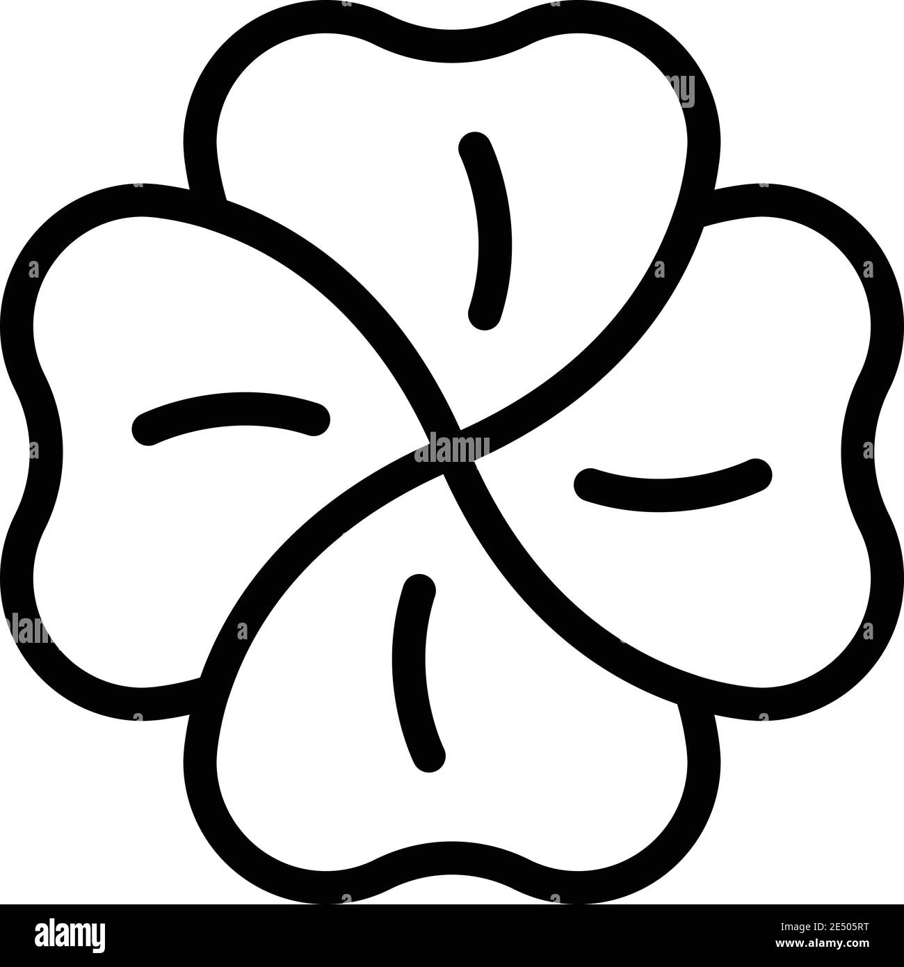 Clover leaf icon. Outline clover leaf vector icon for web design ...
