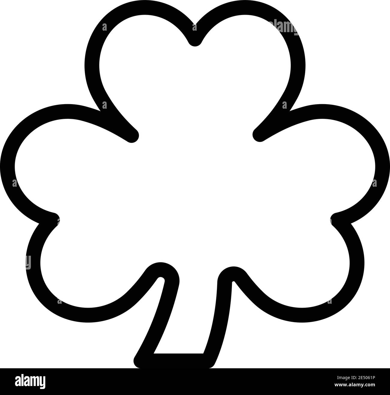 Clover decoration icon. Outline clover decoration vector icon for web ...